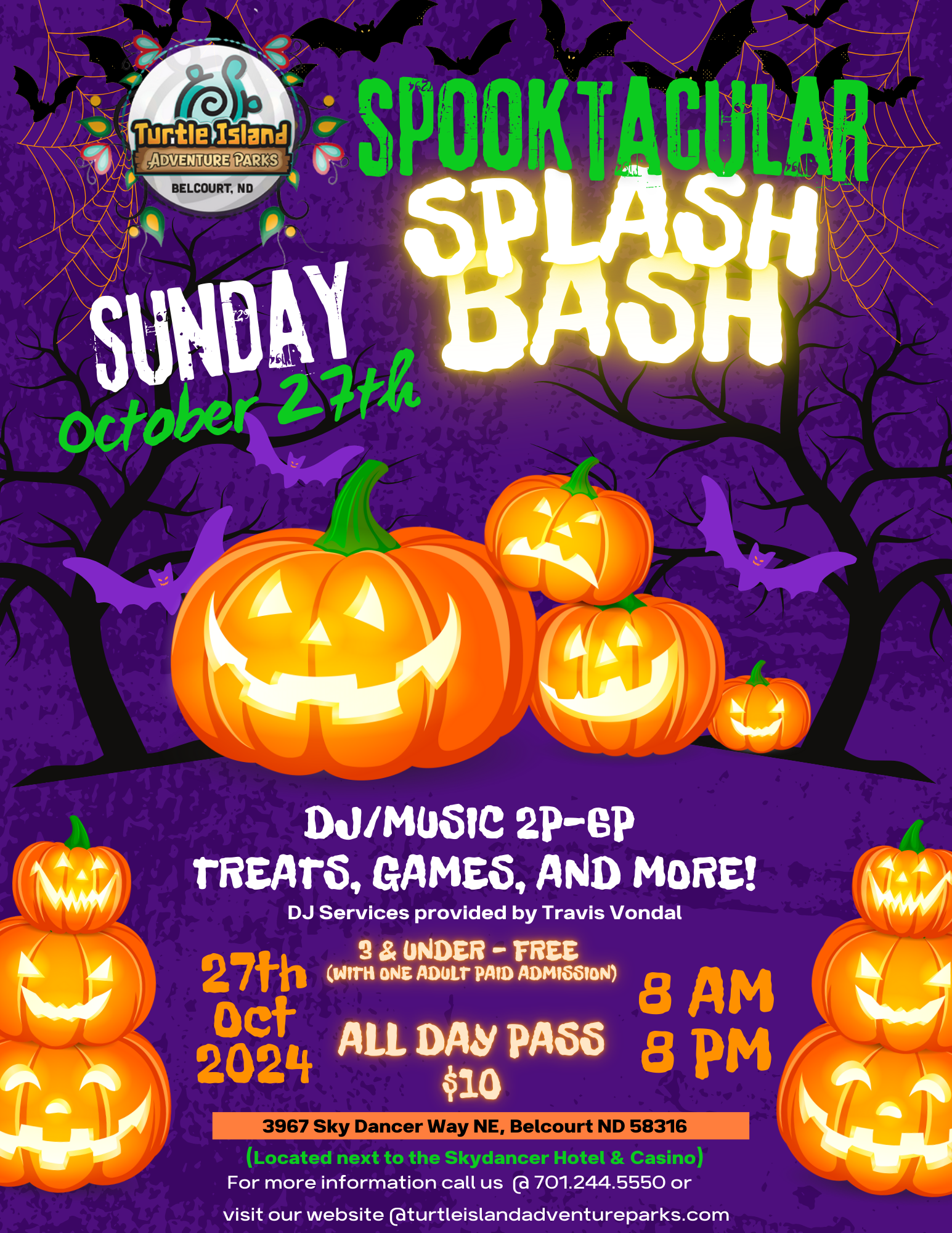 Halloween Spooktacular Splash Bash! - Turtle Island Adventure Parks
